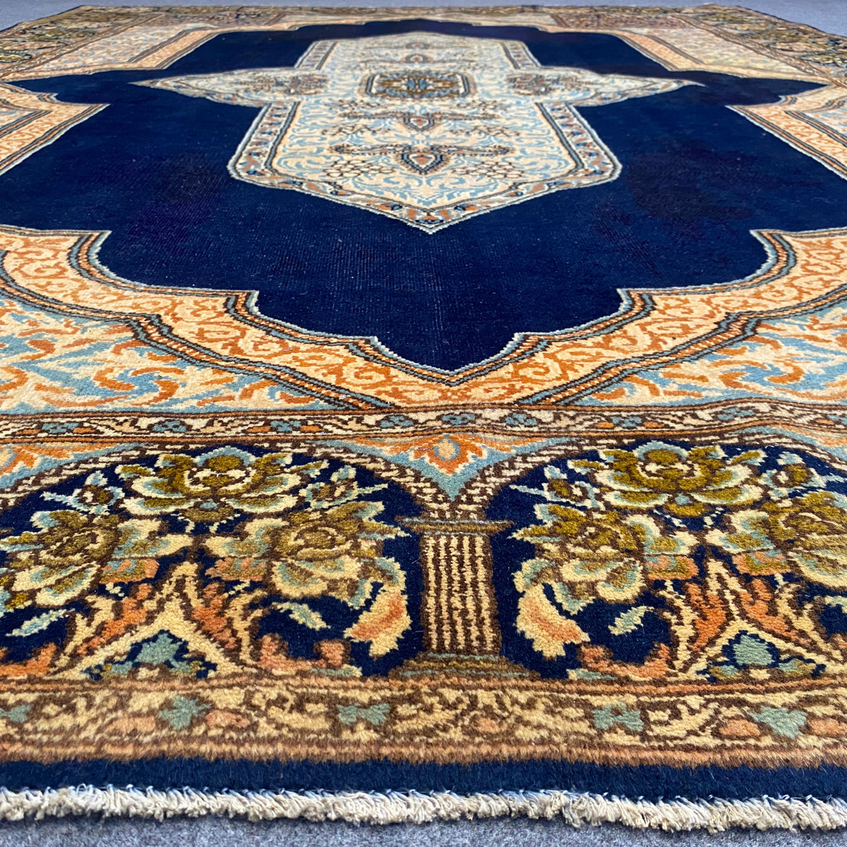 Belmont Rugs | Authentic Vintage Karastan Kirman Hand Knotted Wool Rug